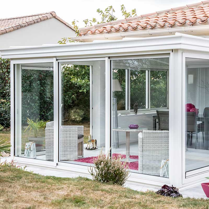 Véranda aluminium en kit prête à poser à petit prix