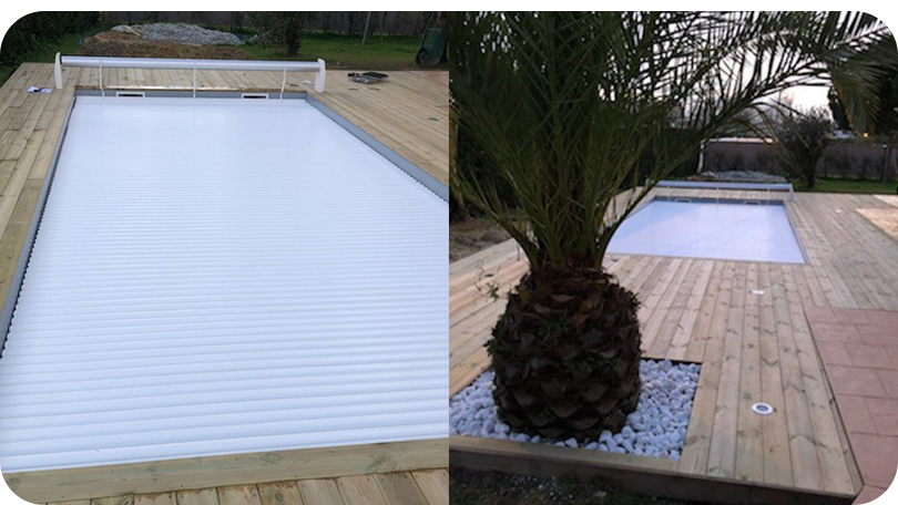 Lame PVC Blanc Volet piscine
